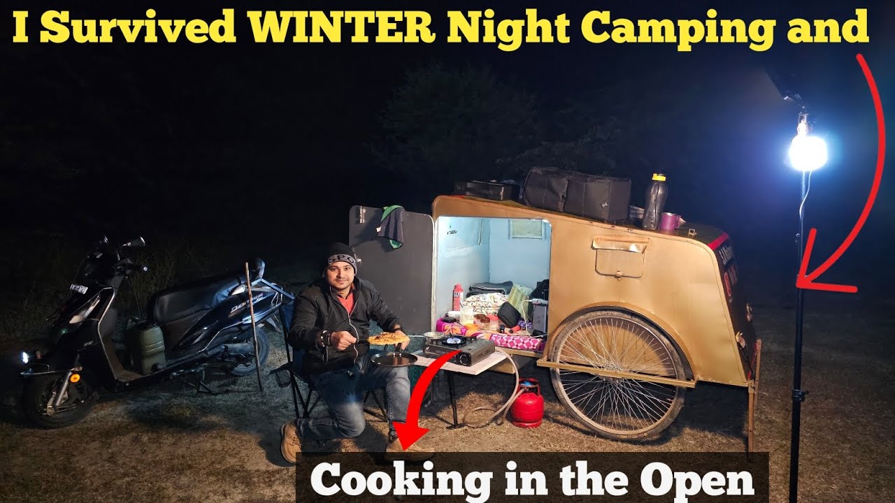 I Survived WINTER Night Camping and Cooking in the Open! - YouTube