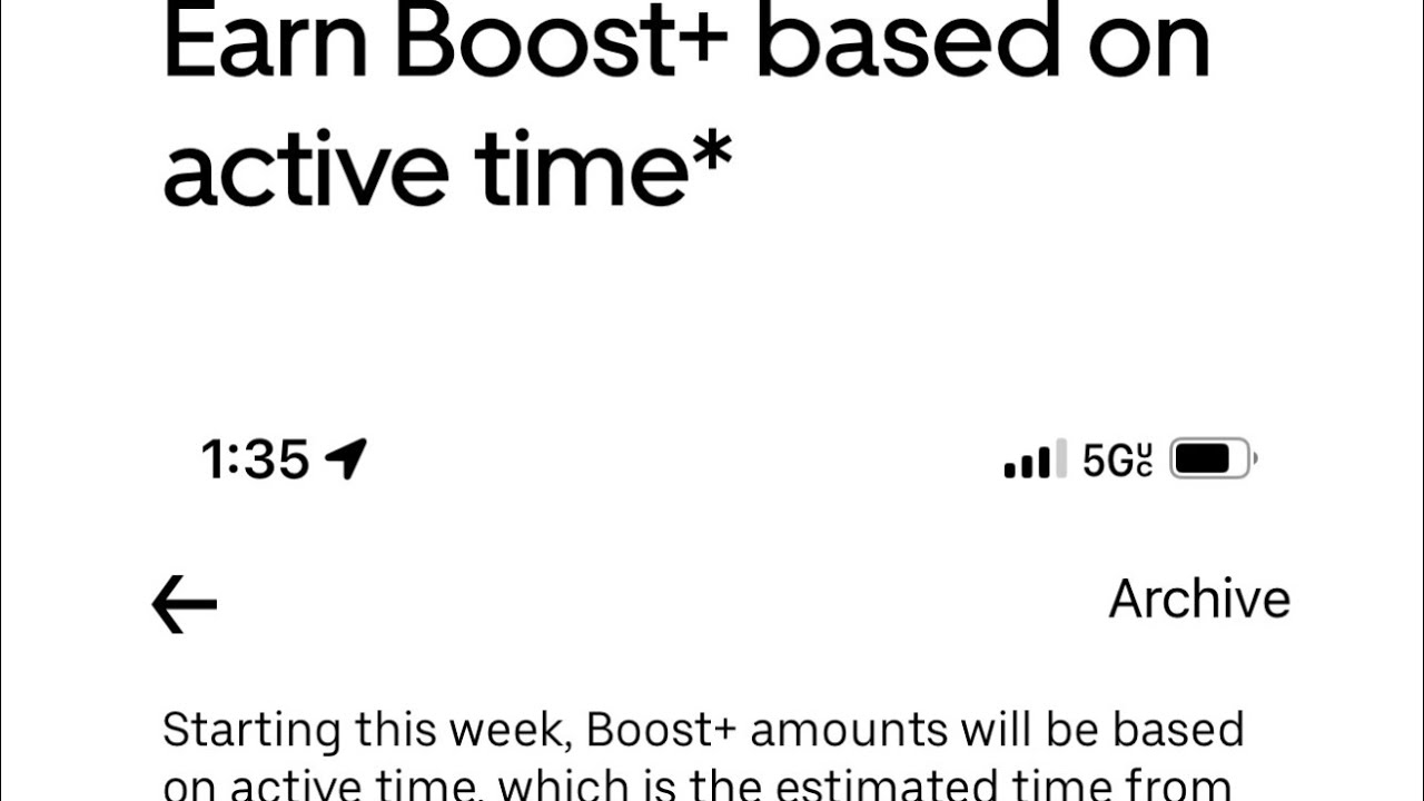 Uber Earn Boost + based on active hour.$10 Boost offer , driving for 30 ...