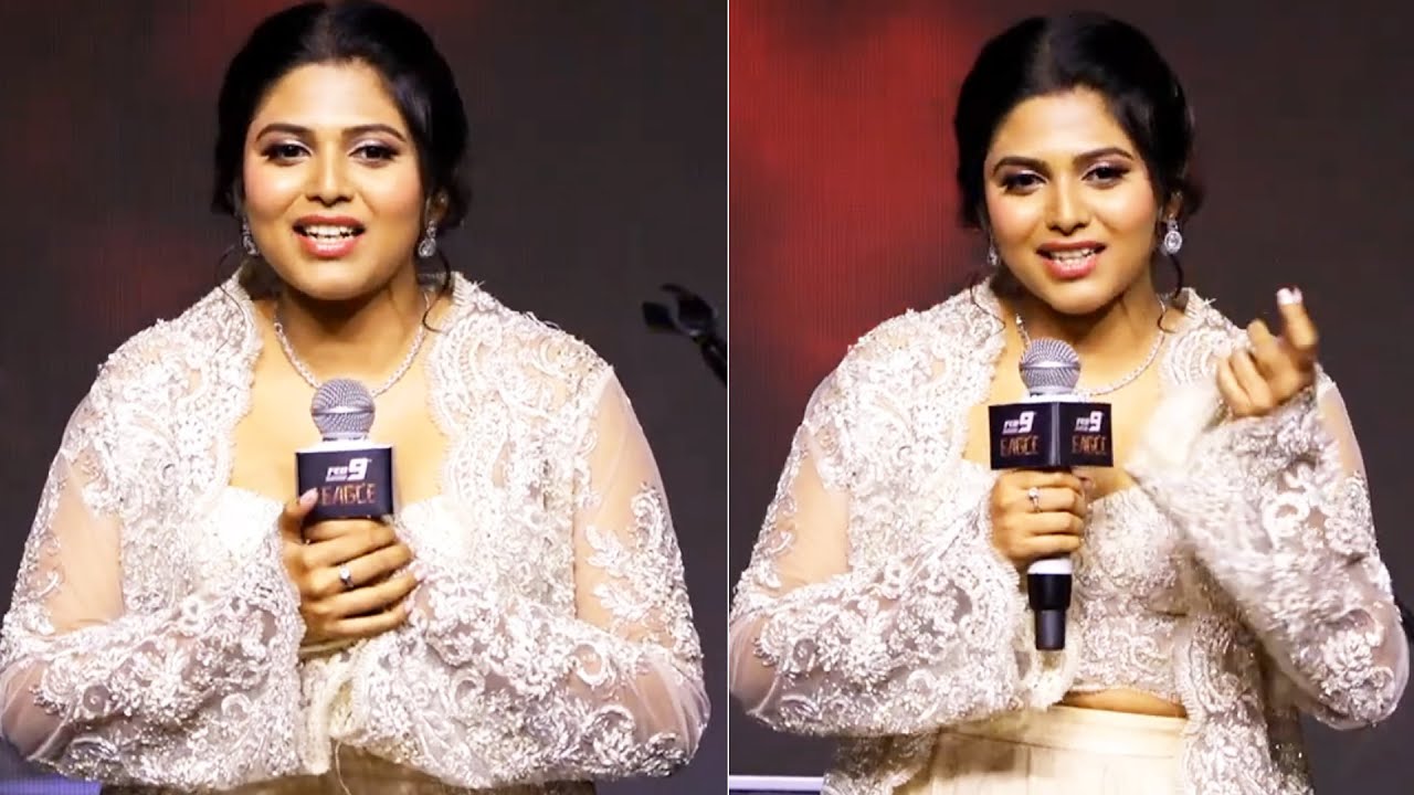 Actress Praneetha Patnaik Speech @ Eagle Pre Release Event | Ravi Teja ...