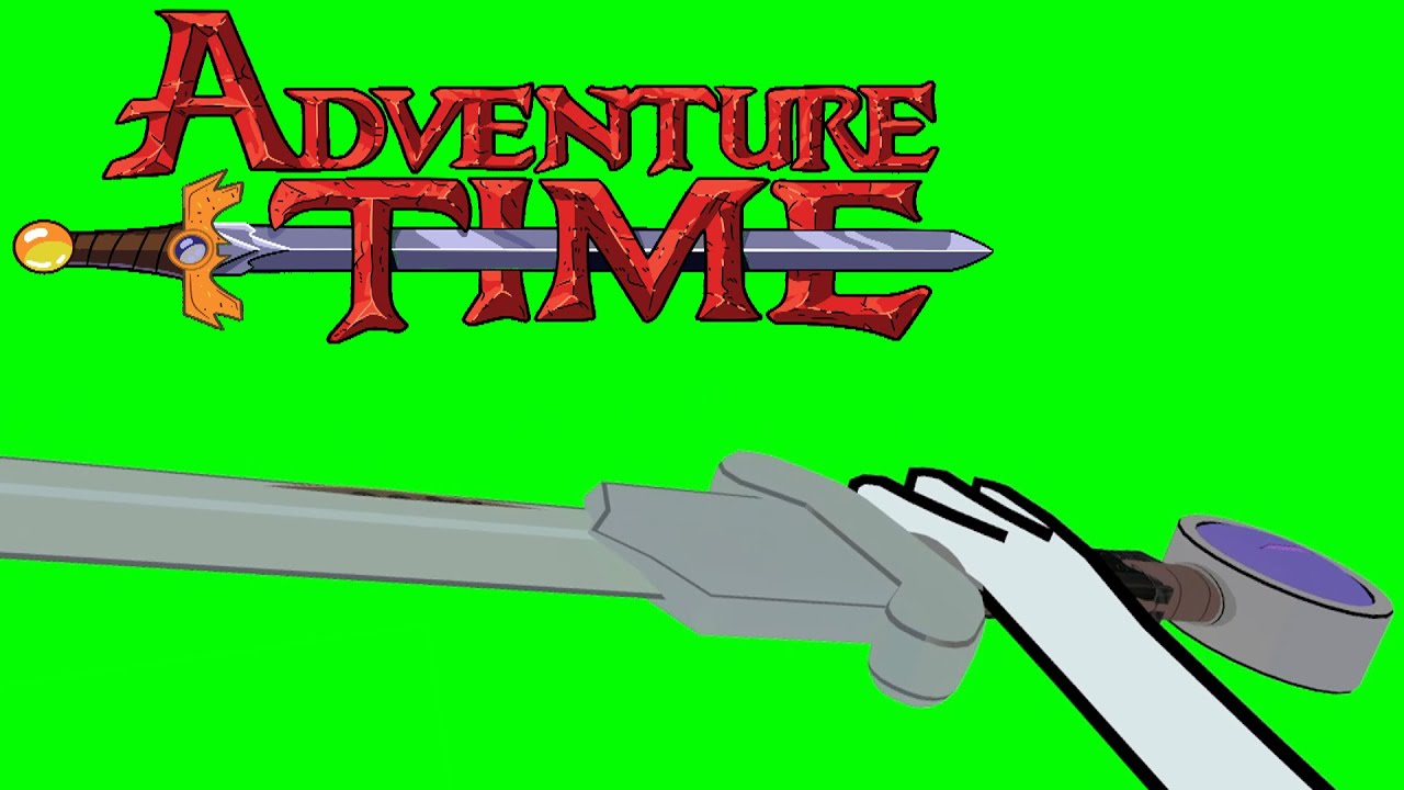 Adventure Time Steel Sword in First Person [GREEN SCREEN] - YouTube