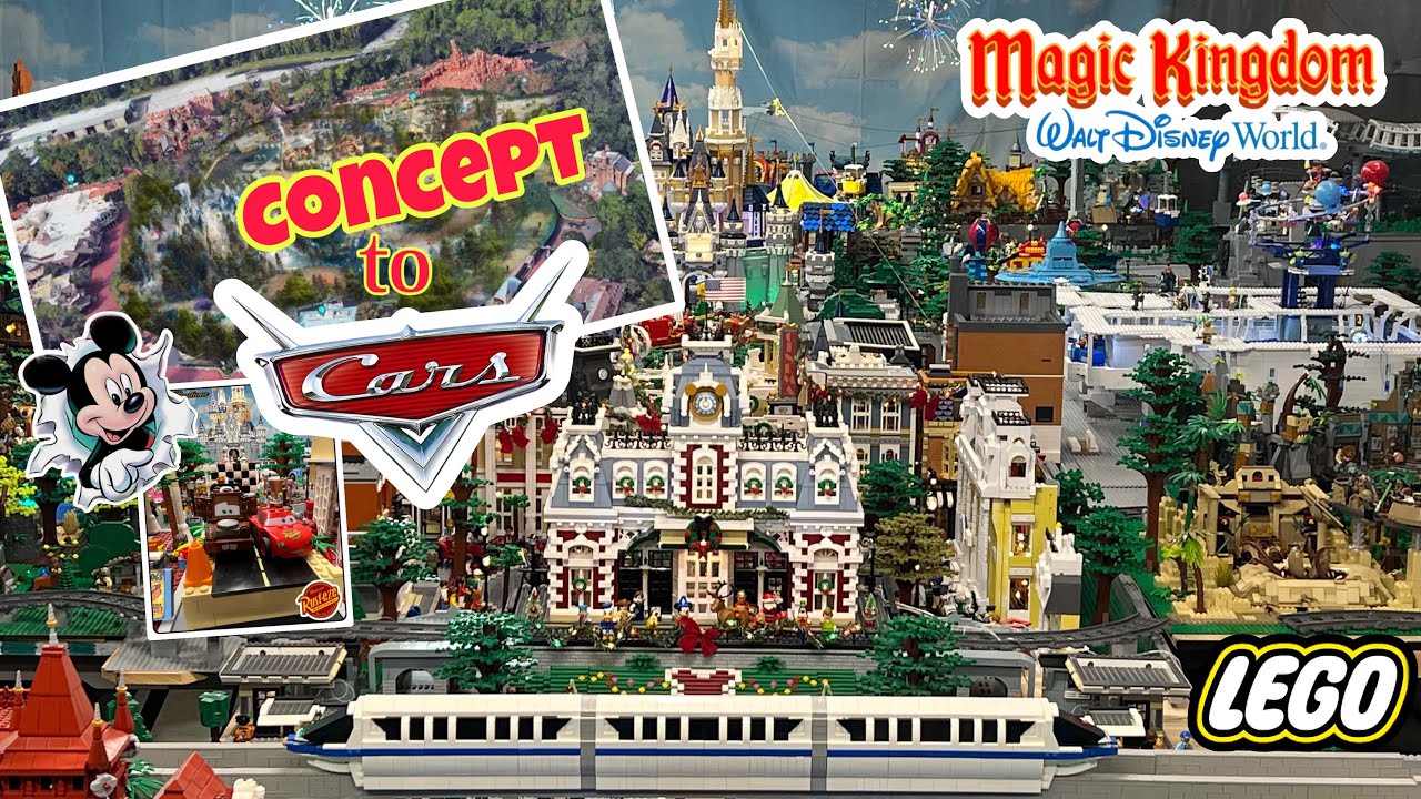 LEGO PARK BUILDING - LEGO MAGIC KINGDOM CARSLAND - YouTube