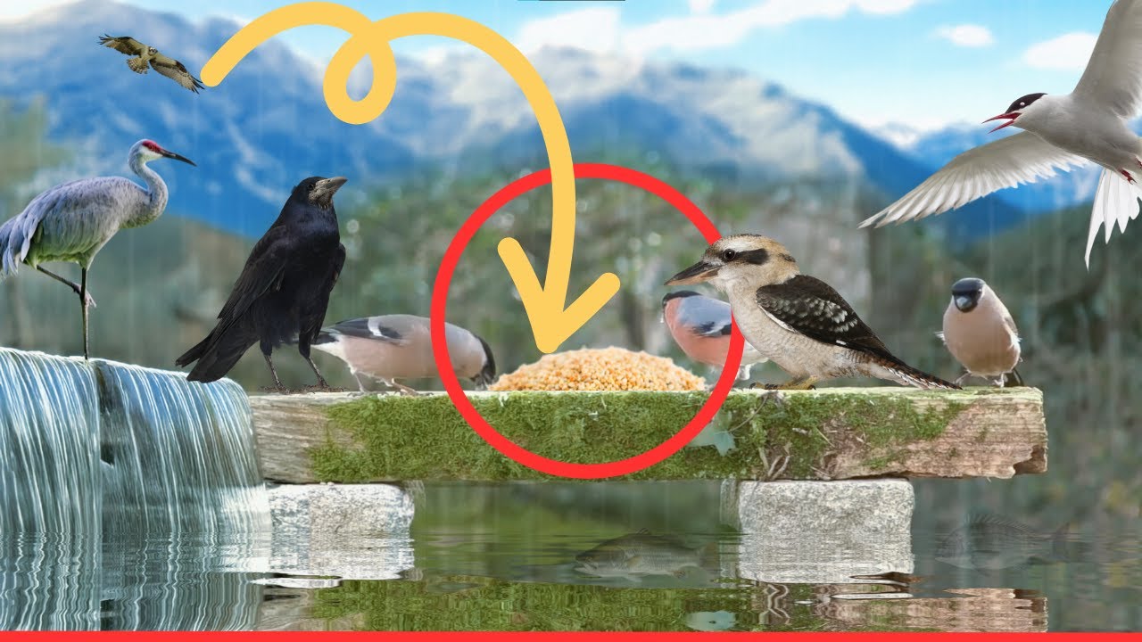Live Stream:: Stunning Birds Feast at a Gorgeous View on the Wooden ...