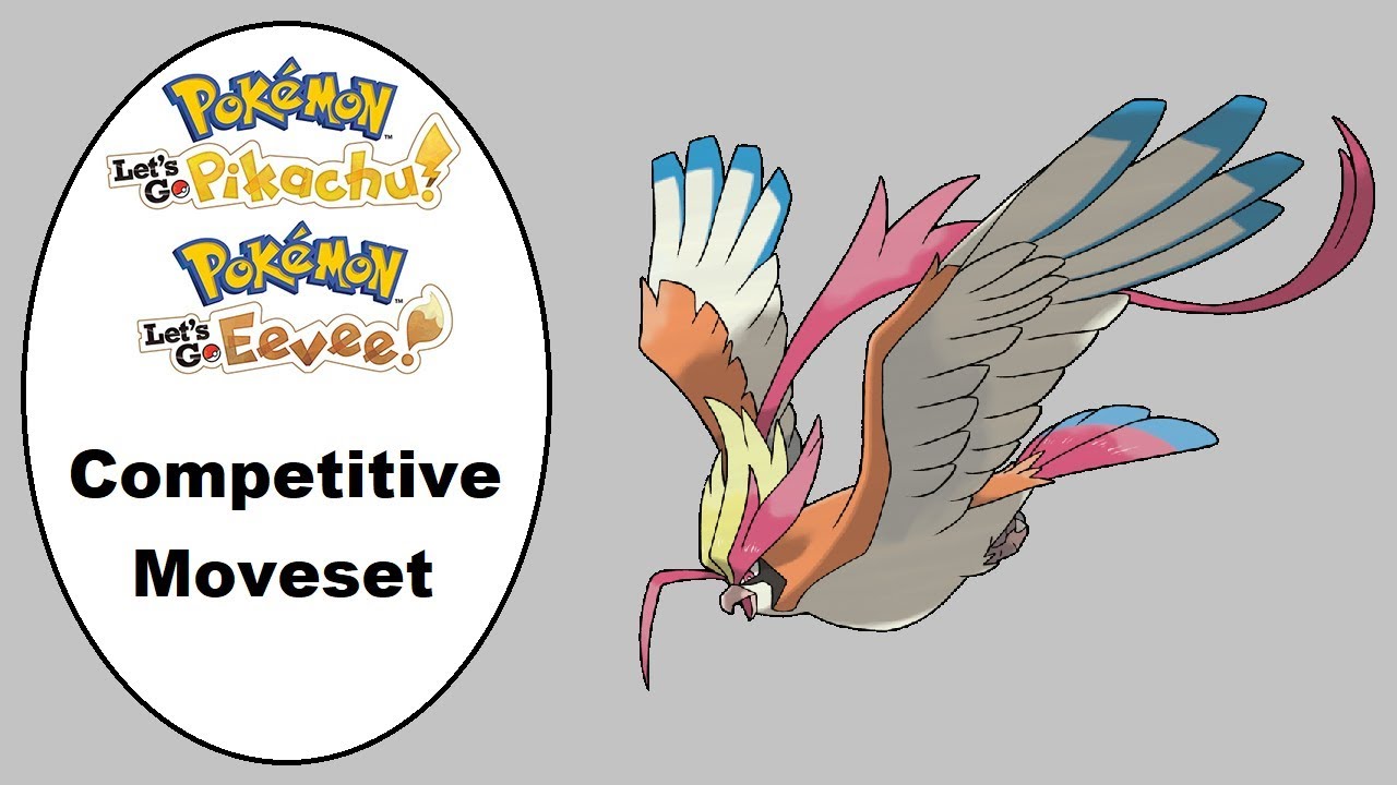 Pidgeot/Mega Pidgeot Moveset Guide for Let's Go Pikachu/Eevee - YouTube