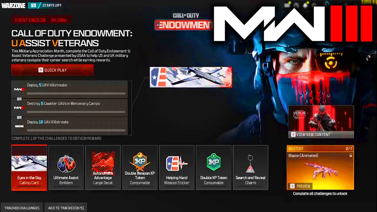 Early Look at ALL NEW UAV EVENT CHALLENGES & REWARDS! (MW3 Update ...