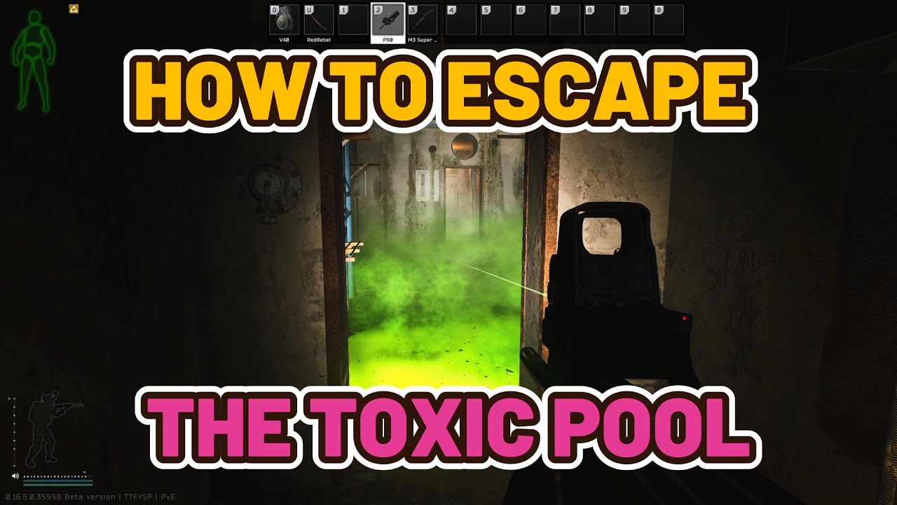 How to escape the Toxic Pool - Labyrinth - Escape from Tarkov # ...