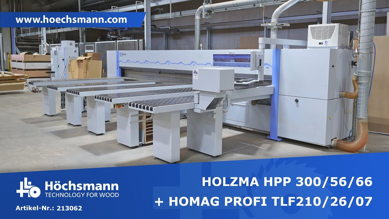 HOLZMA HPP 300 /56/66 + HOMAG PROFI TLF210/26/07 (Höchsmann Klipphausen ...