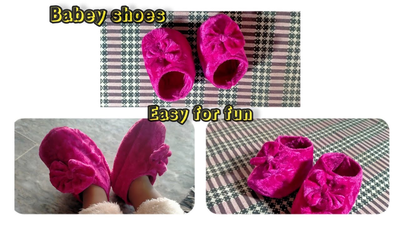 How to make baby shoes / Baby shoes kese banain / baby shoes banane ka tarika with stitch Ideas ...