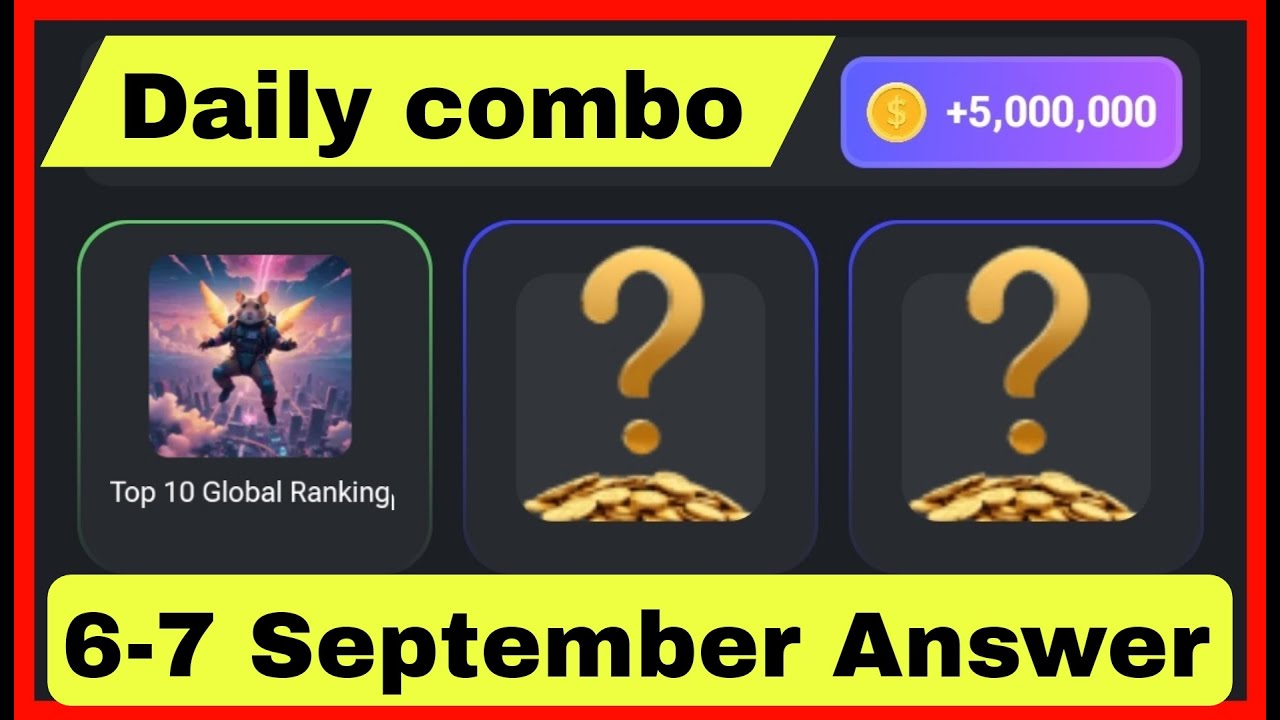 7 September Hamster kombat Daily Combo সমাধান দেখে নাও। Daily Combo ...