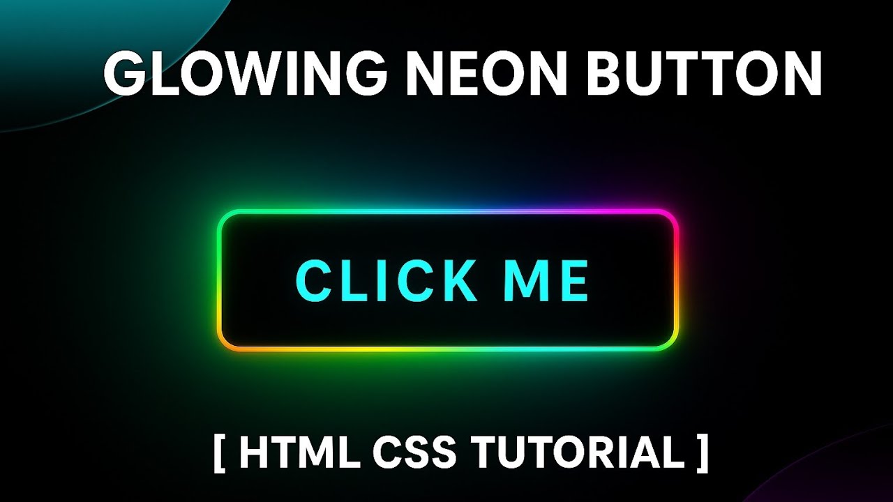 CSS Glowing Neon Button #css3 #css3course #cssanimation #cssbutton # ...