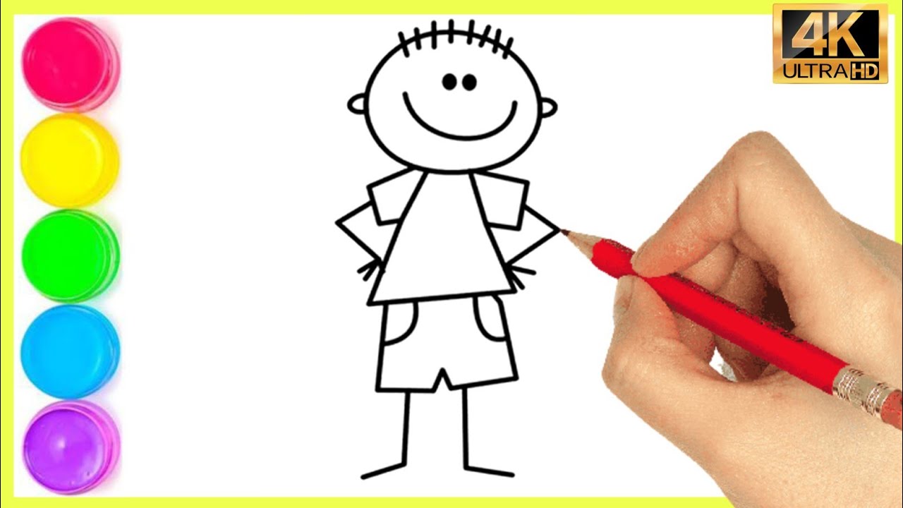 HOW TO DRAW A BOY VERY EASY STEP BY STEP - YouTube