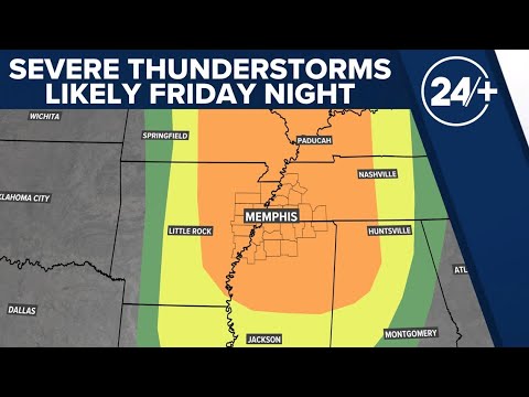 Severe storms likely Friday night | ABC24 Memphis Weather - YouTube