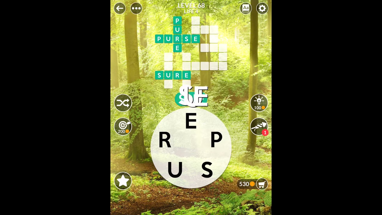 Wordscapes Level 68 Answers - YouTube