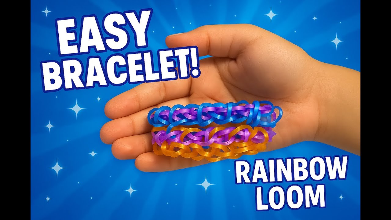🎉 Rainbow Loom Tutorial: Easy Colorful Bracelet for Beginners! 🌈 - YouTube