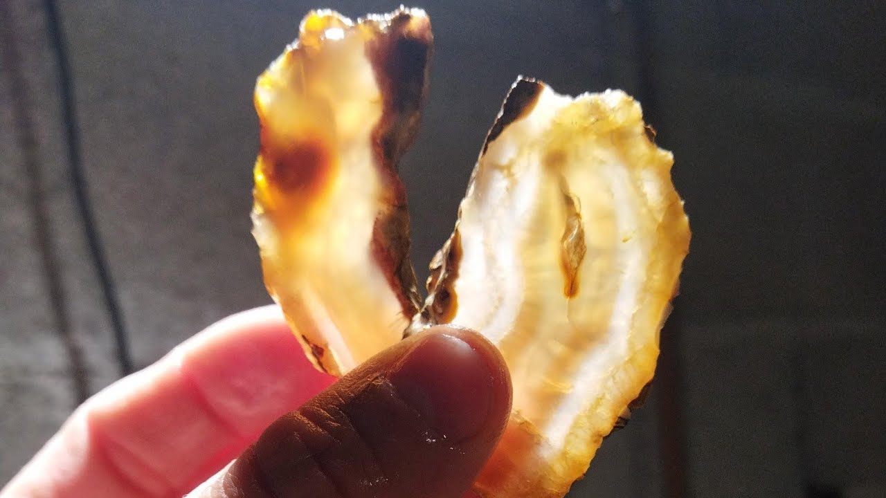 Découverte et découpe d'Agates Françaises.Cut Agates.Lapidary Agates ...