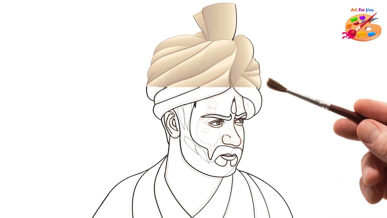 How to Draw Ajay Devgan in TANHAJI Realistic Drawing for Beginners ...