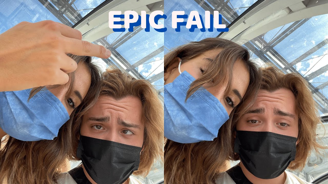 Letting my brother cut my curtain bangs (a fail) - YouTube