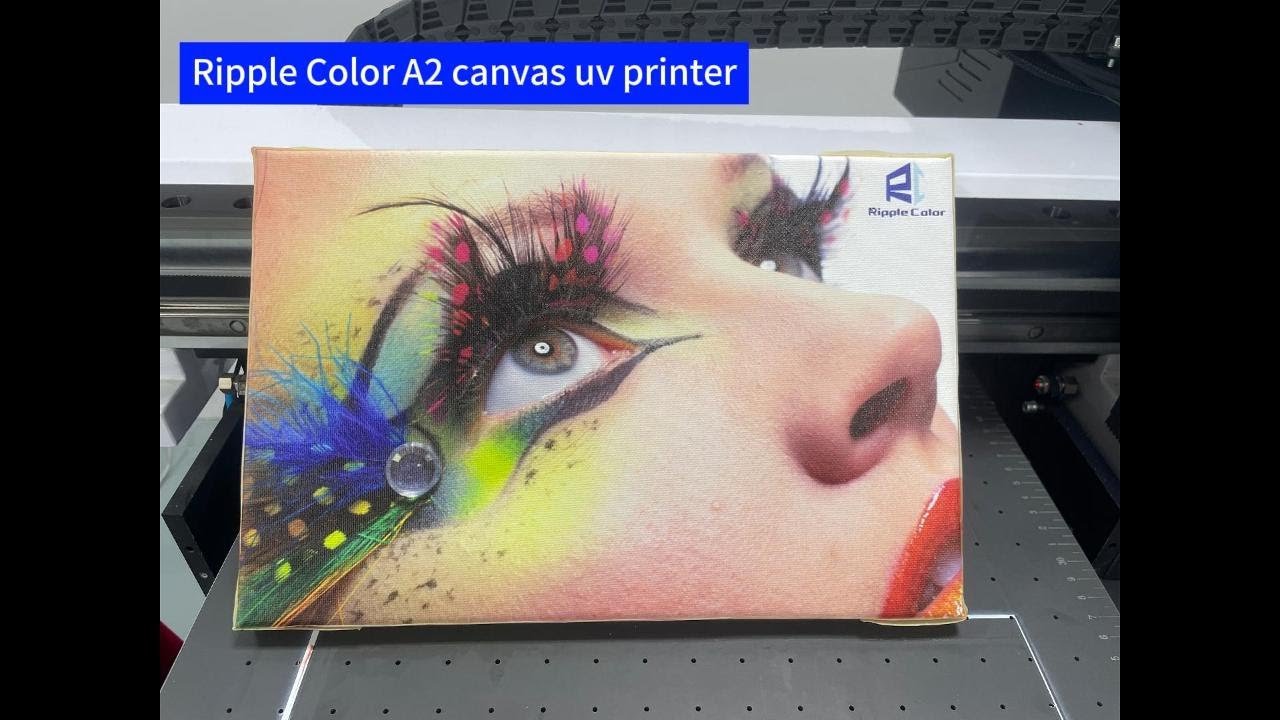 Ripple Color RC-4050UV A2 Canvas printer - YouTube