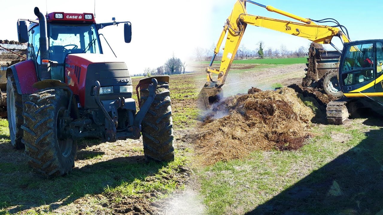 Spargimento del letame con case cvx 150 con franzosi 2 assi - YouTube