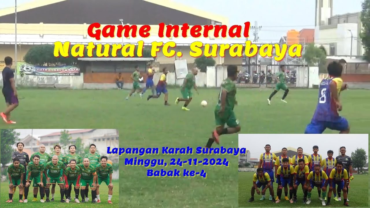 Game Internal Natural FC. Antara Tim Hijau vs Tim Kuning. Lapangan ...