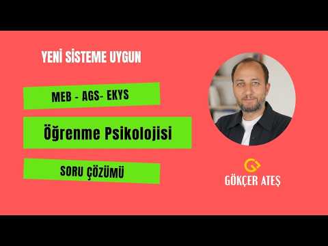 2026- MEB- AGS I Soru Çözümü - Öğrenme Psikolojisi