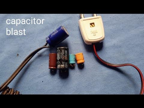 capacitor blast video capacitor explosion - YouTube