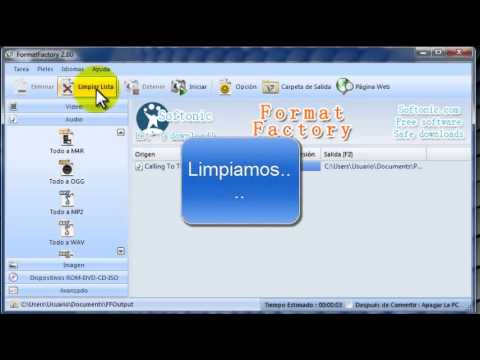 Tutorial sobre como convertir y recortar archivos en Format Factory - YouTube