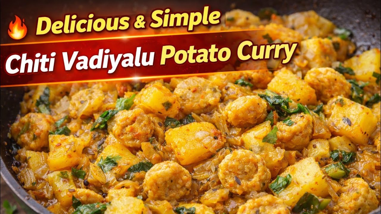చిట్టి వడియాలు ఆలూ కూర |Chiti Vadiyalu Aloo Curry | Andhra Style#food# ...