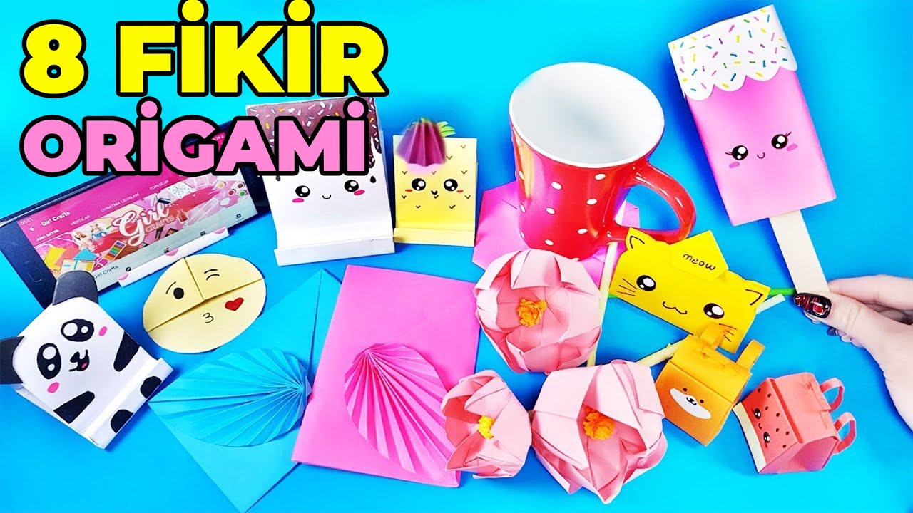 EVDE SIKILDIĞINIZDA KAĞITTAN YAPABİLECEĞİNİZ 8 HARİKA FİKİR! - Origami ...
