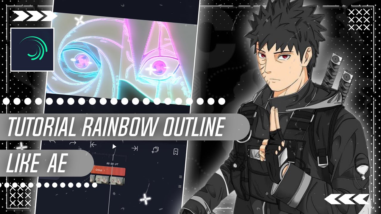 TUTORIAL RAINBOW OUTLINE - ALIGHT MOTION - YouTube
