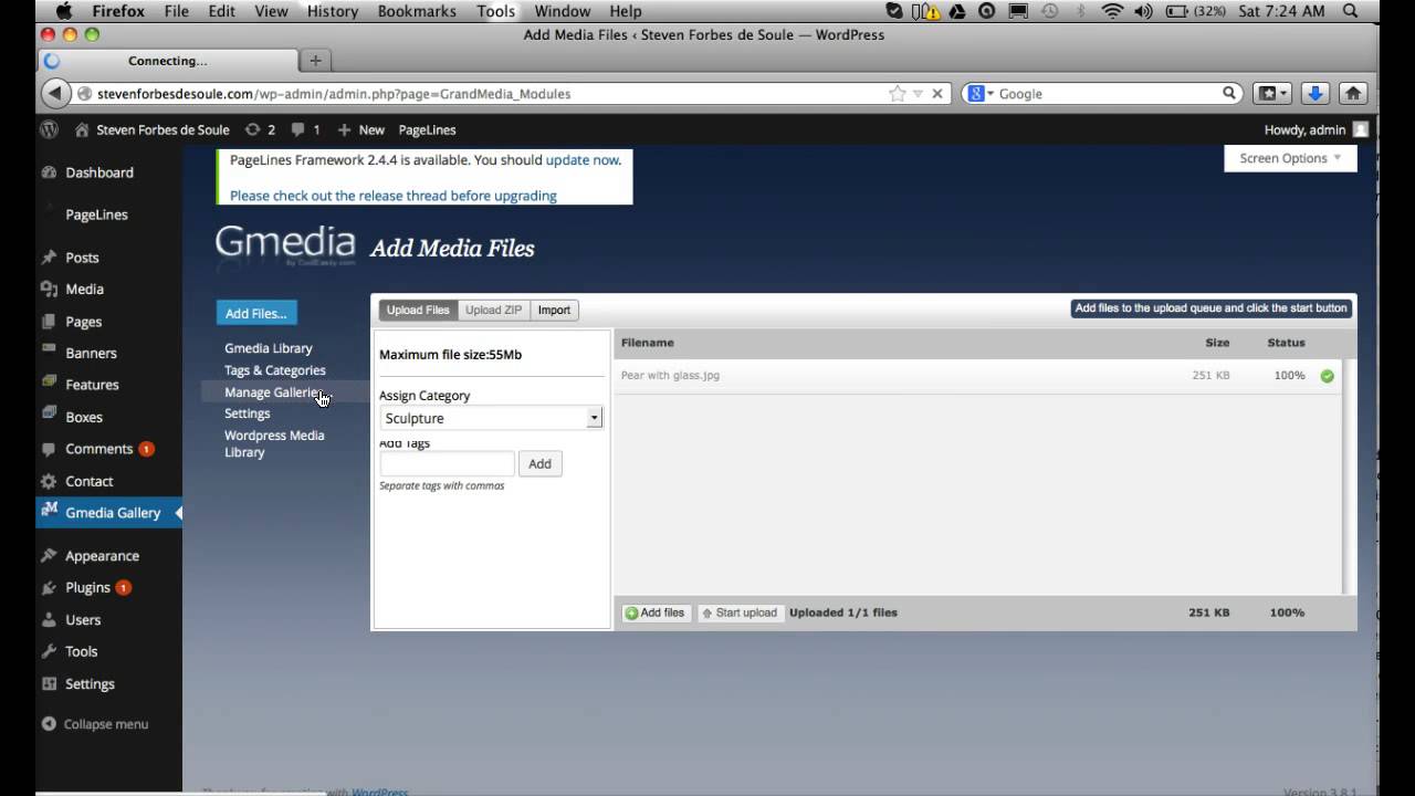 How to add an image using Gmedia Gallery for Wordpress - YouTube