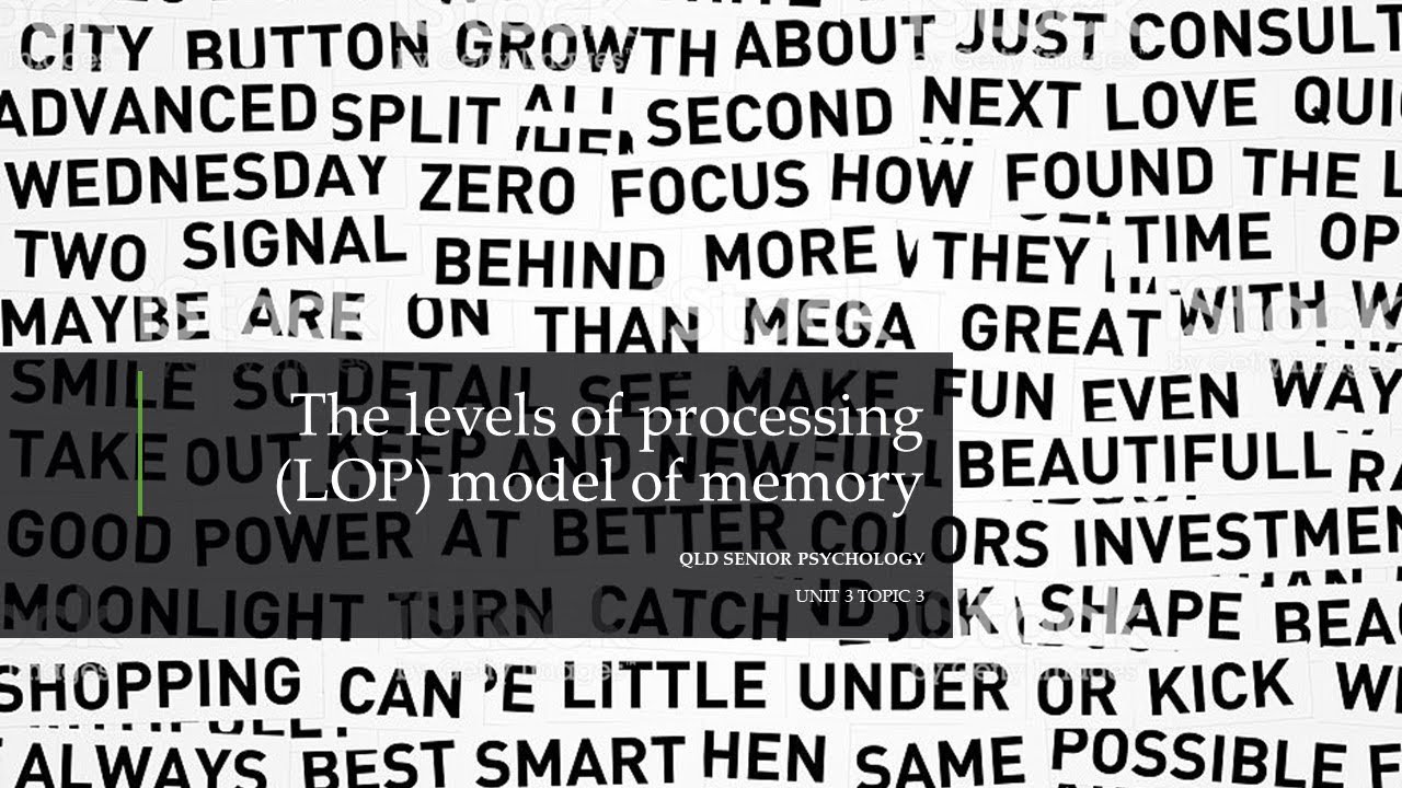 The Levels of Processing (LOP) Model of Memory - YouTube
