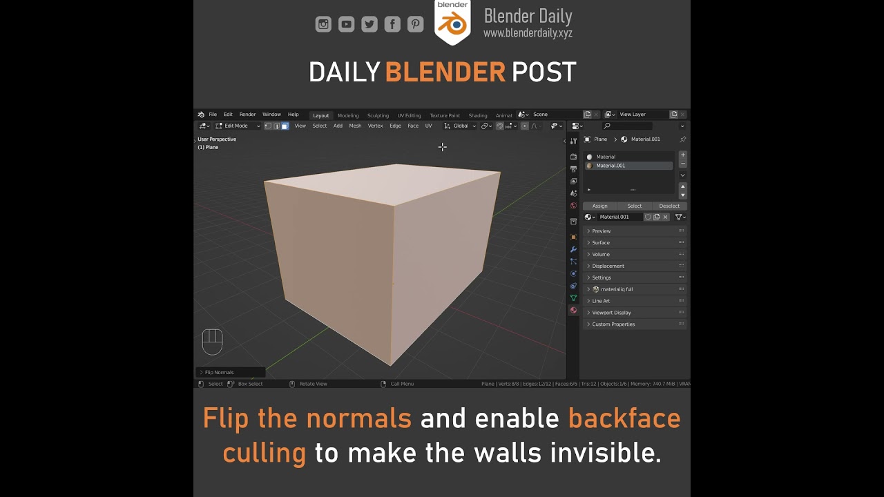 Invisible Walls for Rooms in Blender - YouTube