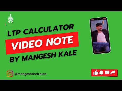 Video note Nifty LTP calculation of 7-5-2024 time 9.30 am
