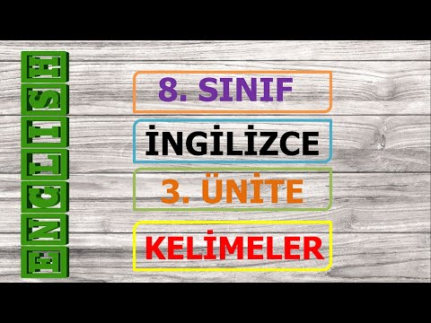 8. SINIF İNGİLİZCE 3. ÜNİTE KELİMELERİ -RESİMLİ - BİLGİYOLCUSU