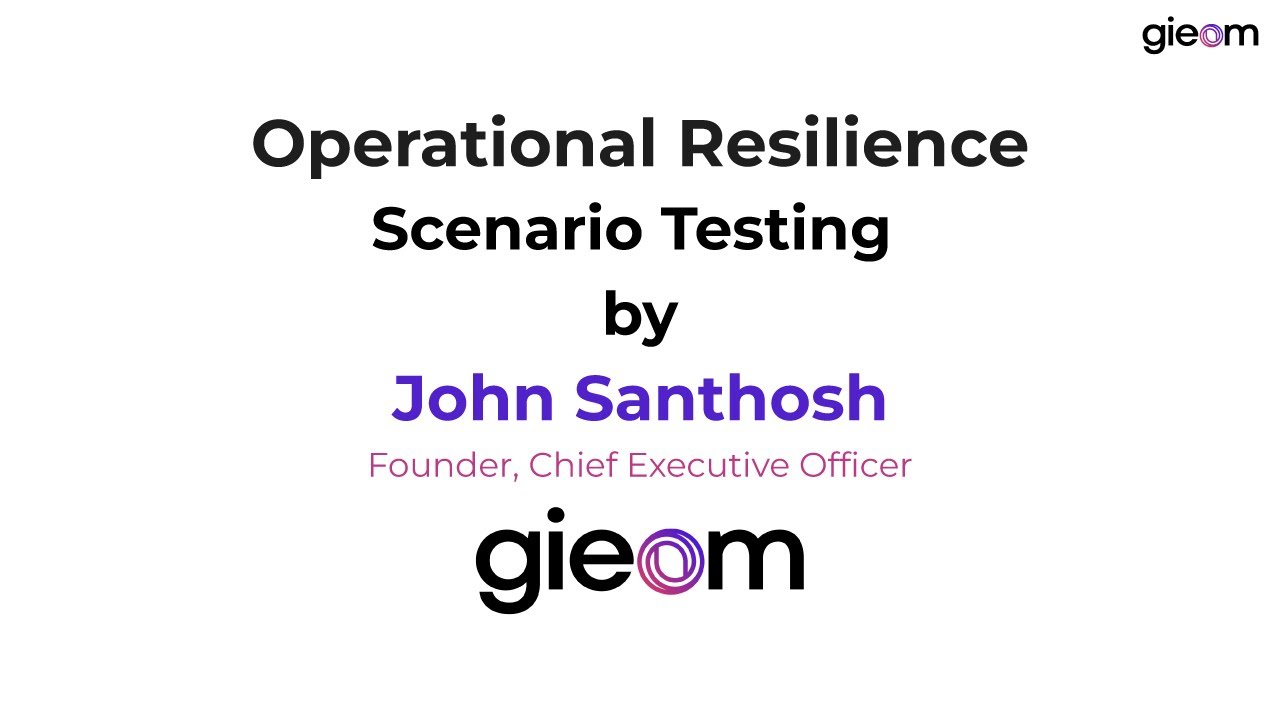 Scenario Testing- Operational Resilience - YouTube