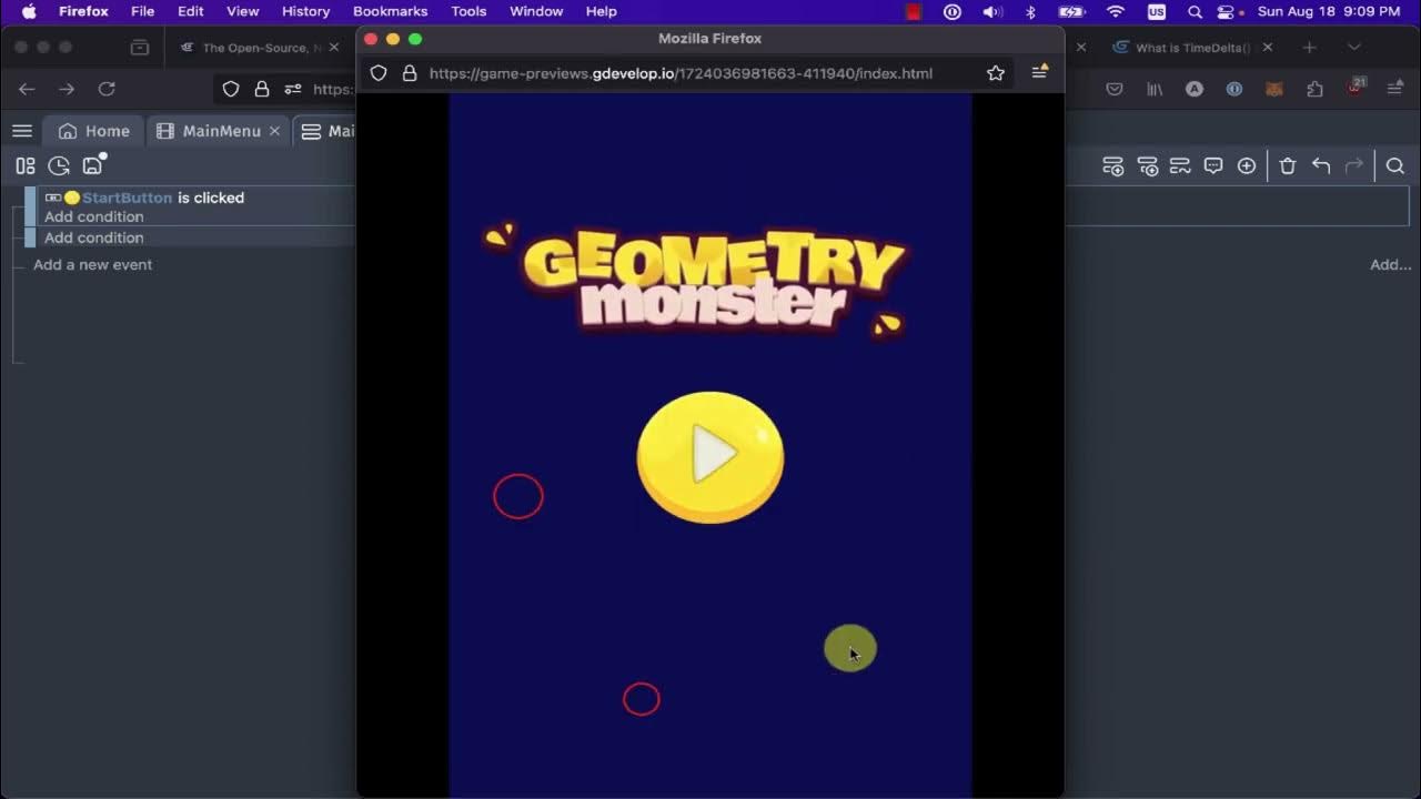 Gdevelop Geometry Monster Tutorial - YouTube