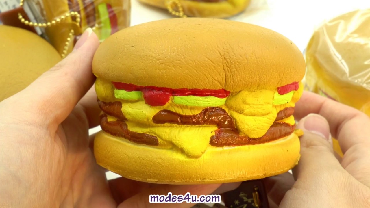 double hamburger cheeseburger squishy Cafe de N - YouTube