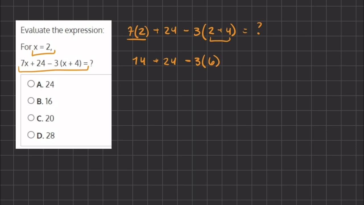 Evaluate Algebraic Expressions Video Solution 1 - YouTube