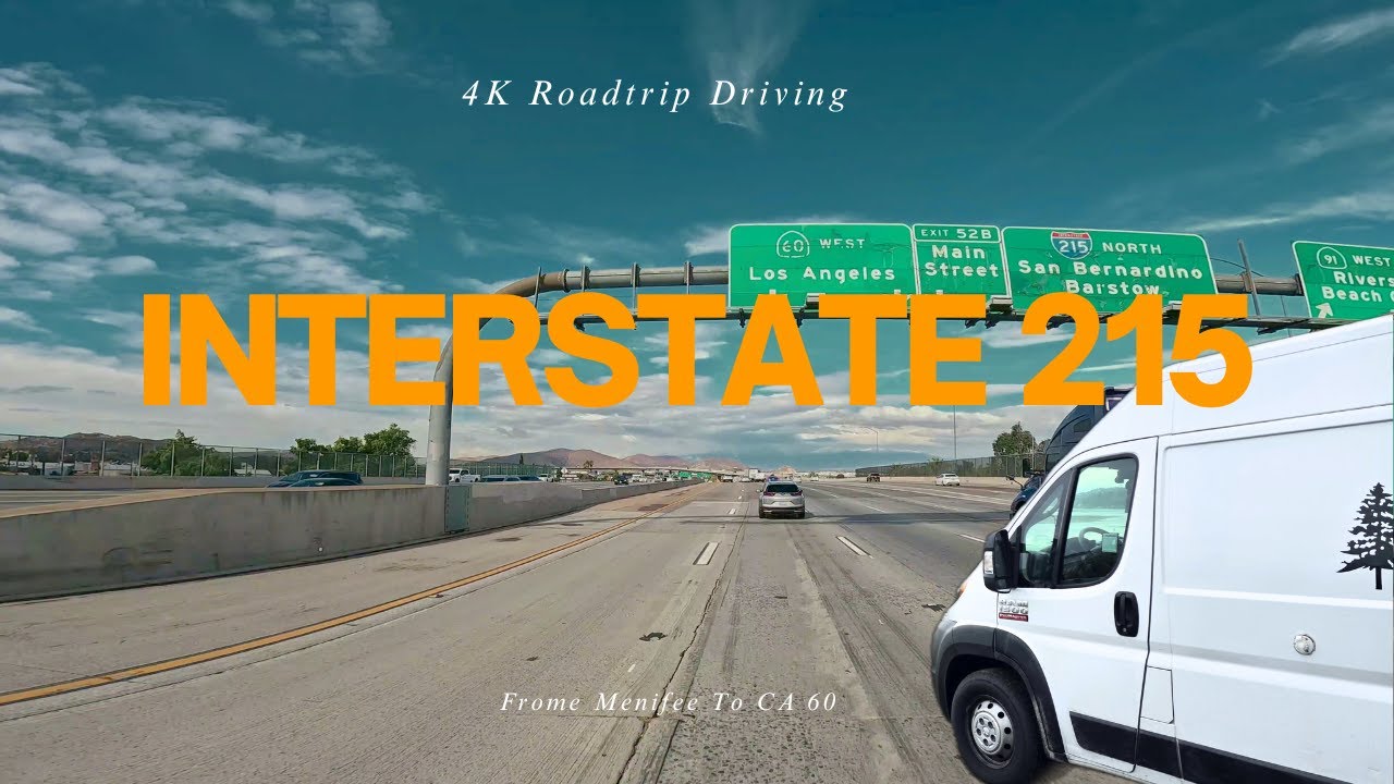 [4K Roadtrip Driving] California Freeway, Interstate 215, from Menifee ...