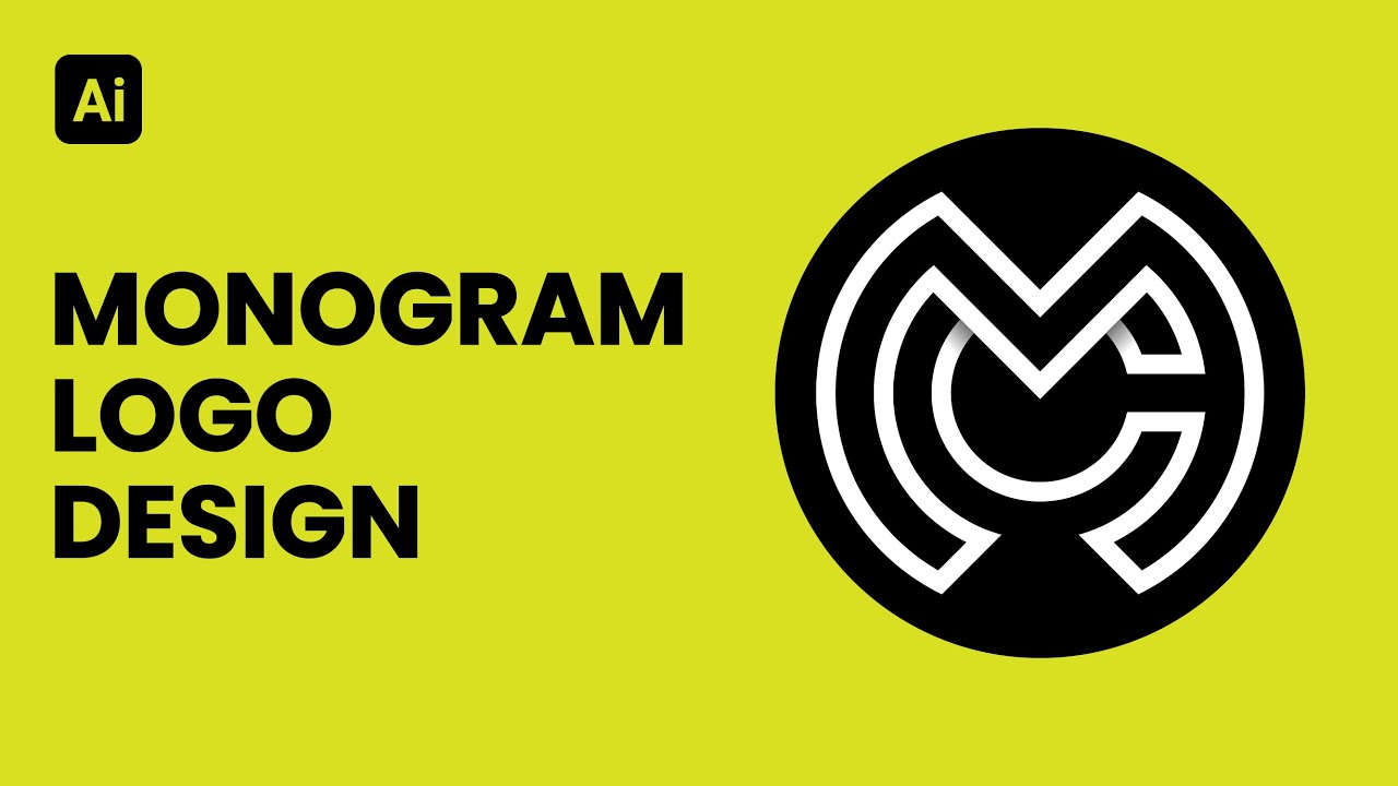 Adobe Illustrator Minimal Logo Design Tutorial | Monogram Logo - YouTube