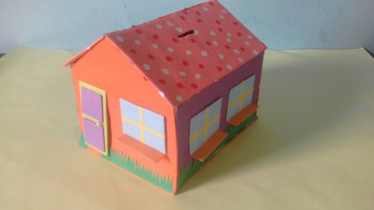 How to make a DIY paper Coin Bank. - YouTube