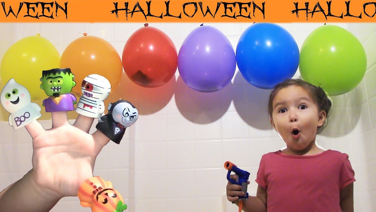 Halloween Finger Family Song for Kids LEARN COLORS & NUMBERS with ...