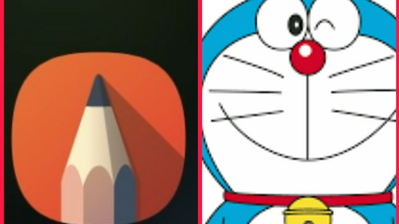 How to draw doremon in mobile like ms paint|| step by step|| by Rashmi ...