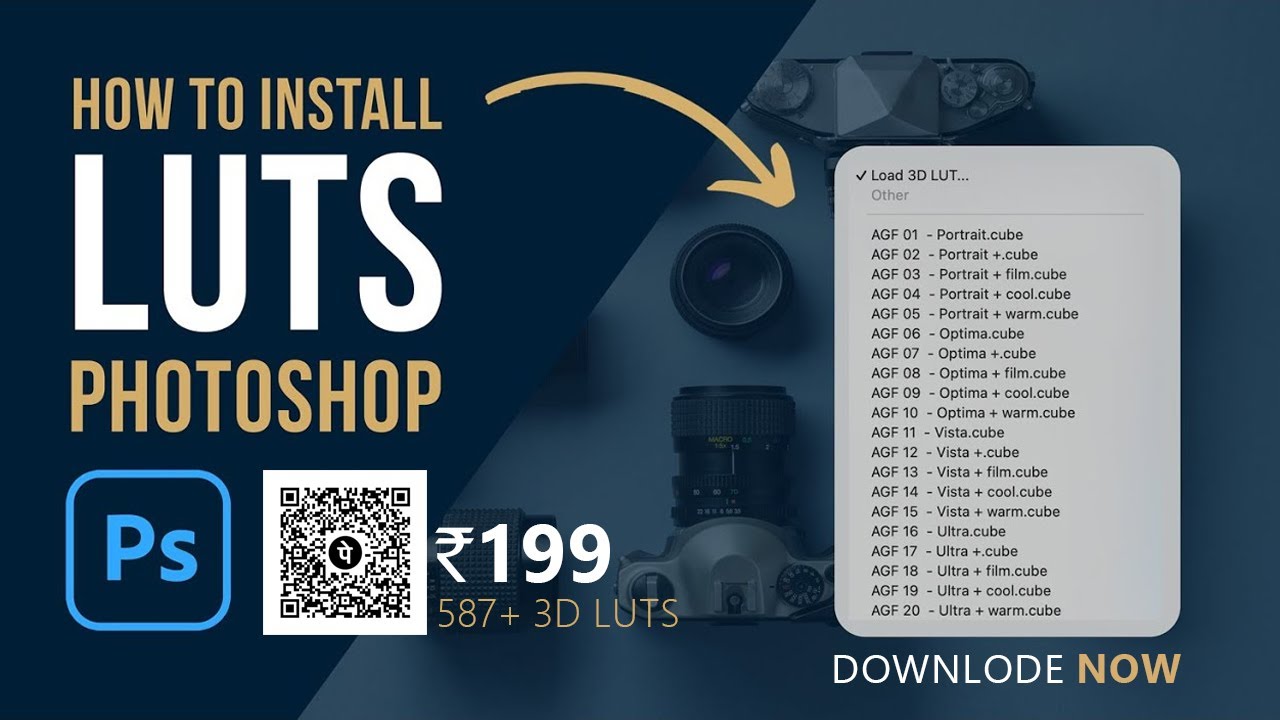 How to install & use 3D LUTs (3D lookup tables) in Photoshop | #shangfx ...