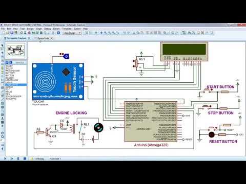 touch sensor based car engine starting system with arduino (project ...