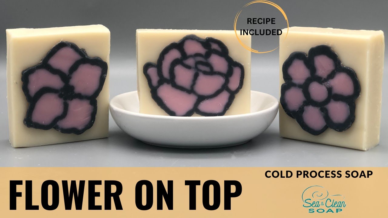 Flower on the Top, cold process soap. Includes recipe. - YouTube