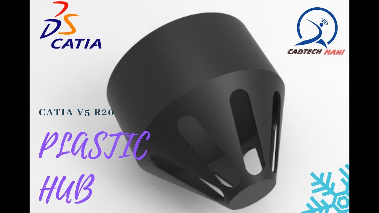 Catia tutorials | plastic hub #2 - YouTube