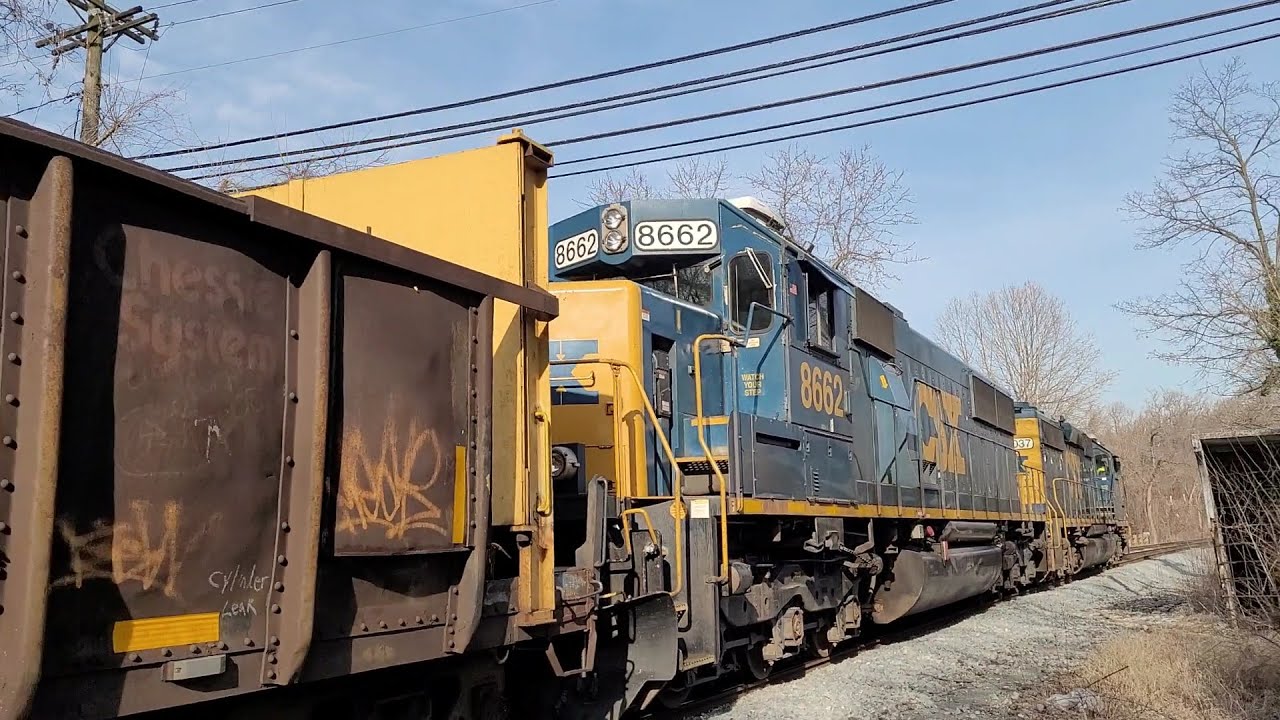 An SD40-2 And SD50-3 Pull Loaded Rail Train W015 Past Elkridge - YouTube