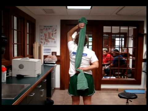 Shoulder towel stretch - external rotation - YouTube