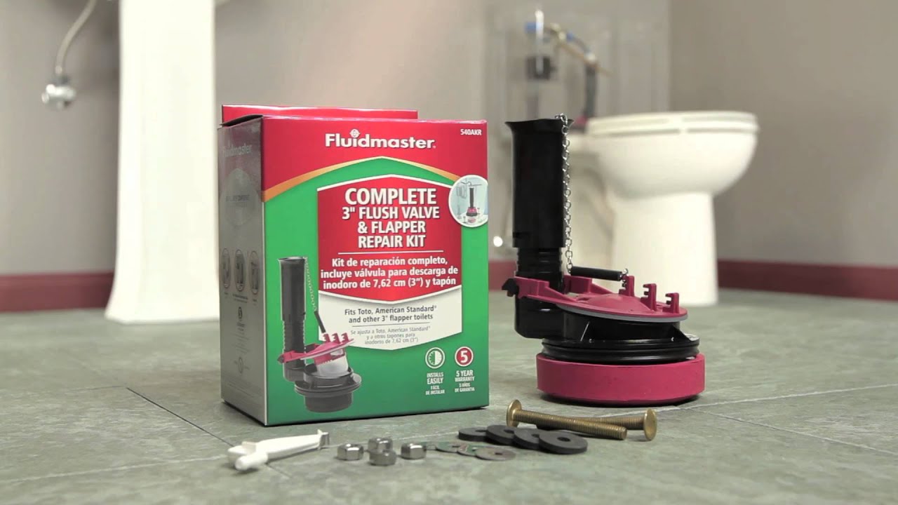 Fluidmaster 540AKR 3" Flush Valve and Flapper Kit - YouTube